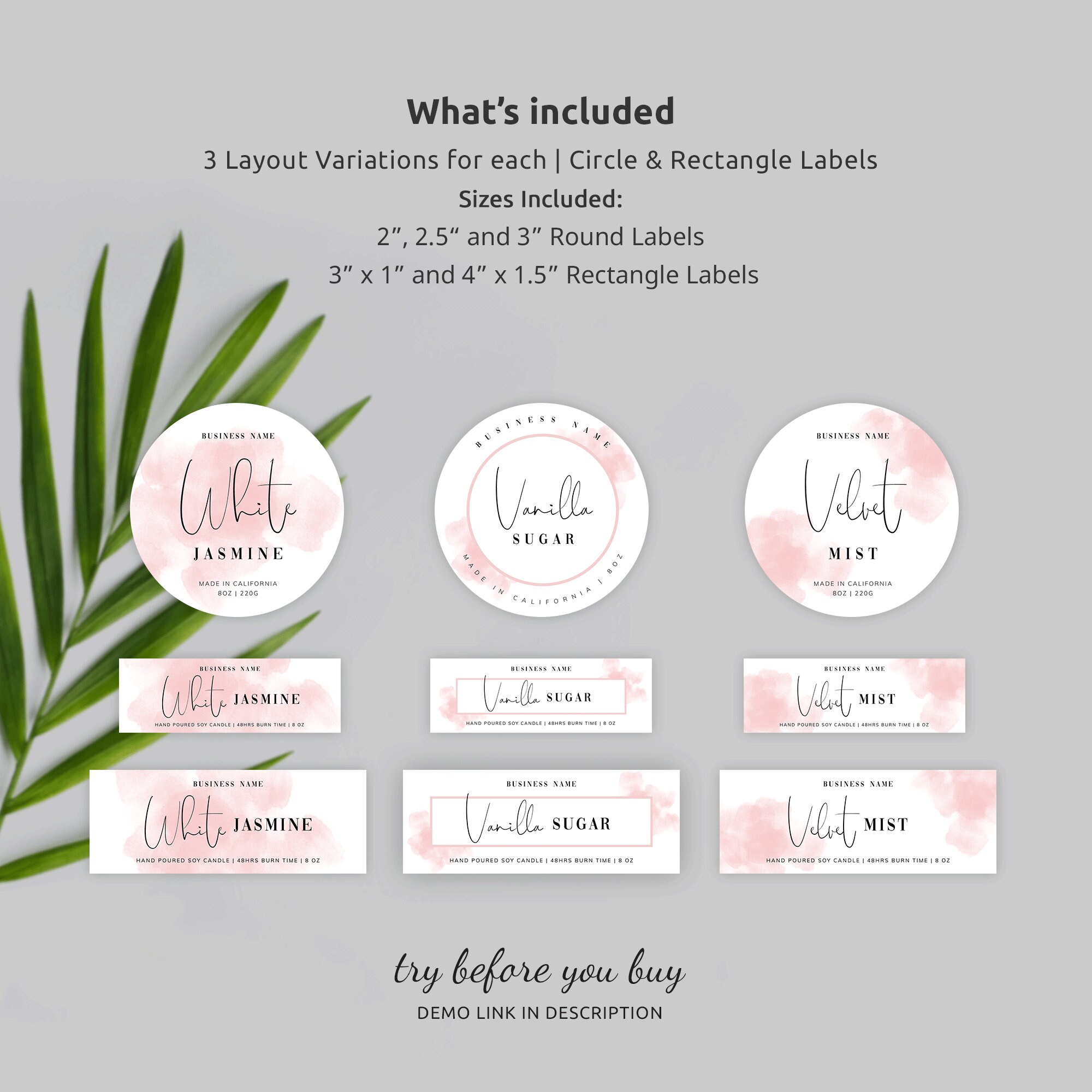 Candle Tins Label Template Editable Tin Labels Printable - Etsy UK