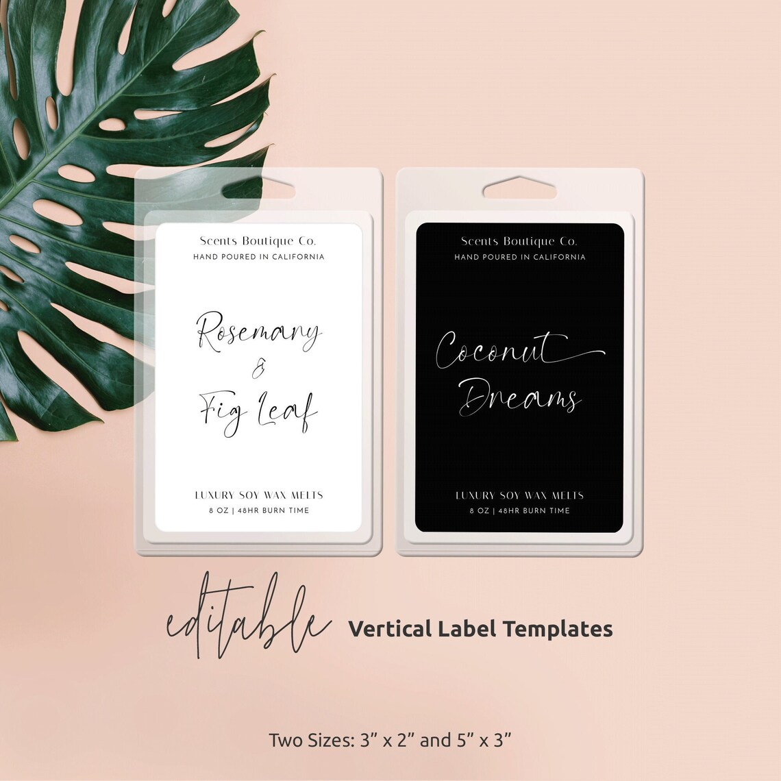 Elegant Product Labels Template Minimalist Wax Melt Labels - Etsy