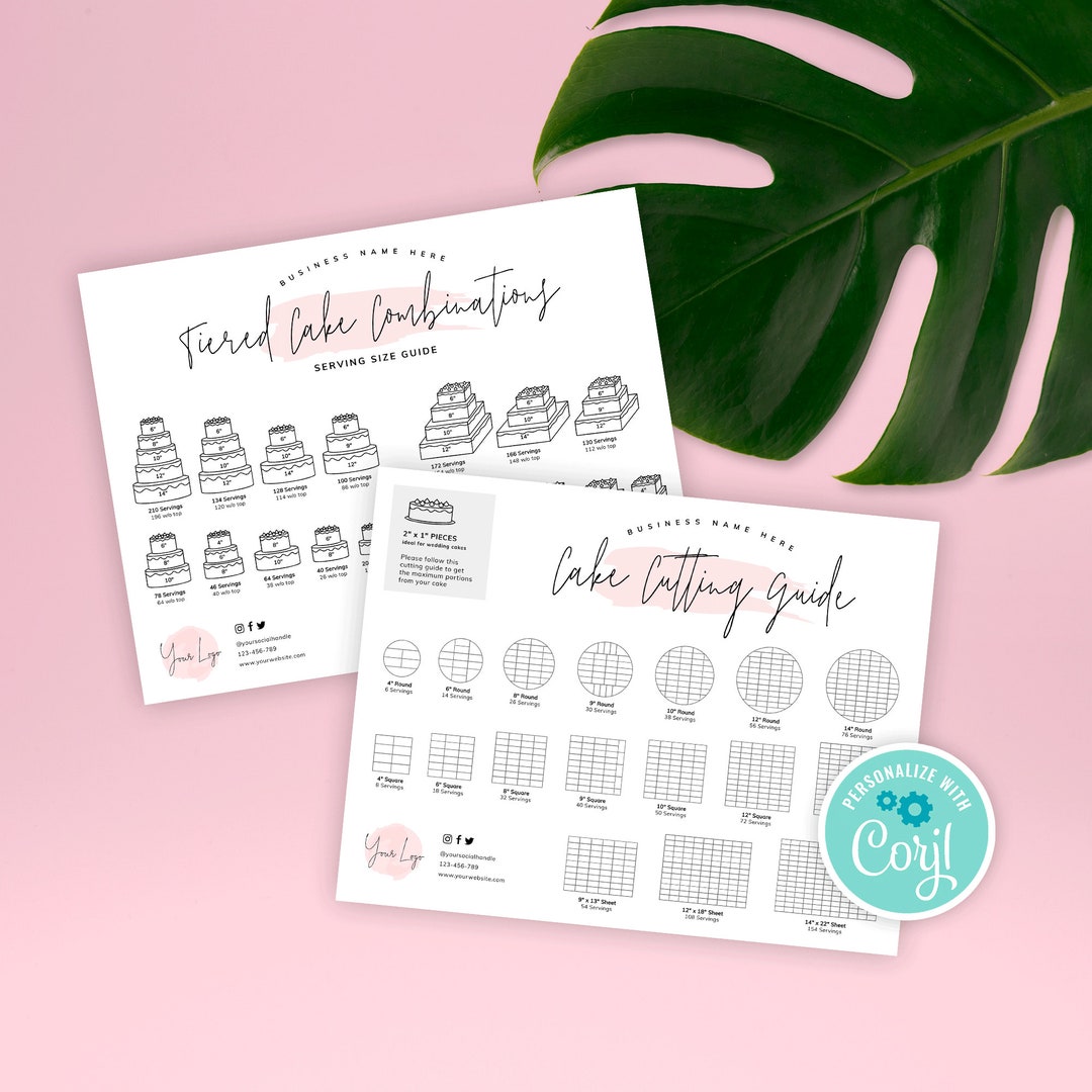 Cake Cutting Guides Template, Printable Wedding Cake Cutting ...