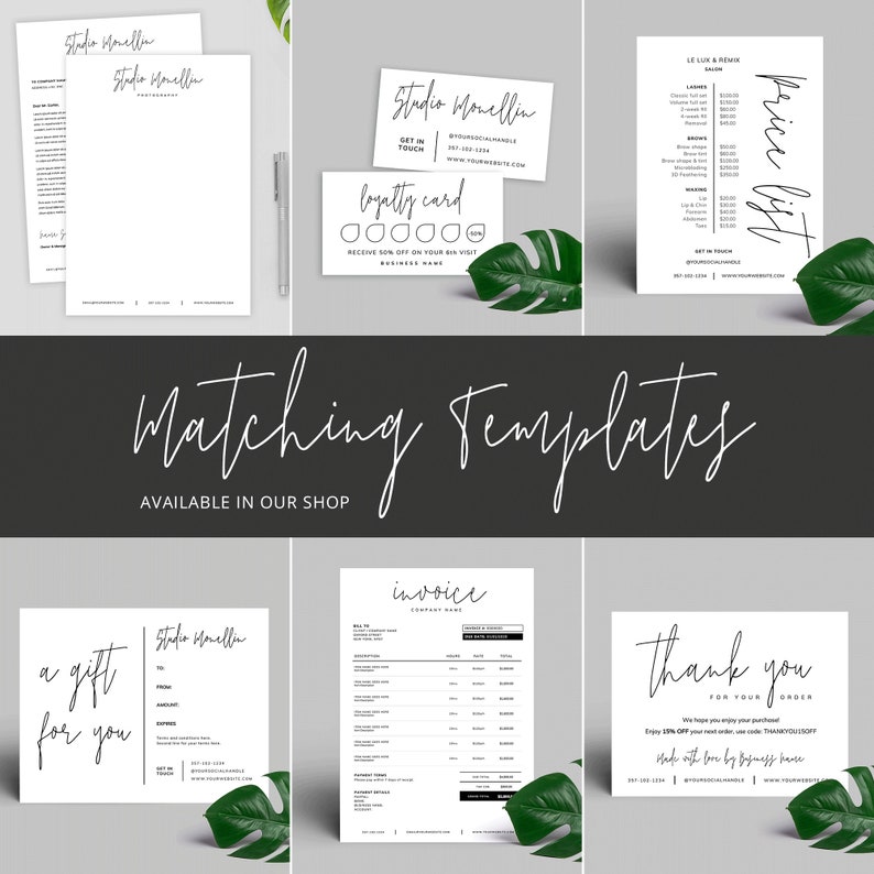 Printable Hang Tag Template Thank You Swing Tags Custom - Etsy