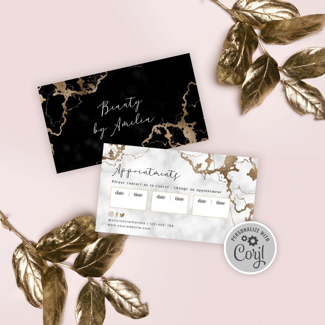 Appointment Cards Template, Editable Booking Reminder Design ...