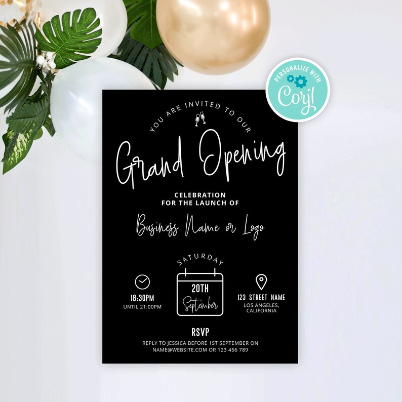 Grand Opening Flyer Template Business Launch Event Invite - Etsy
