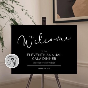 Business Welcome Sign Template Printable, Corporate Event Foam Board ...