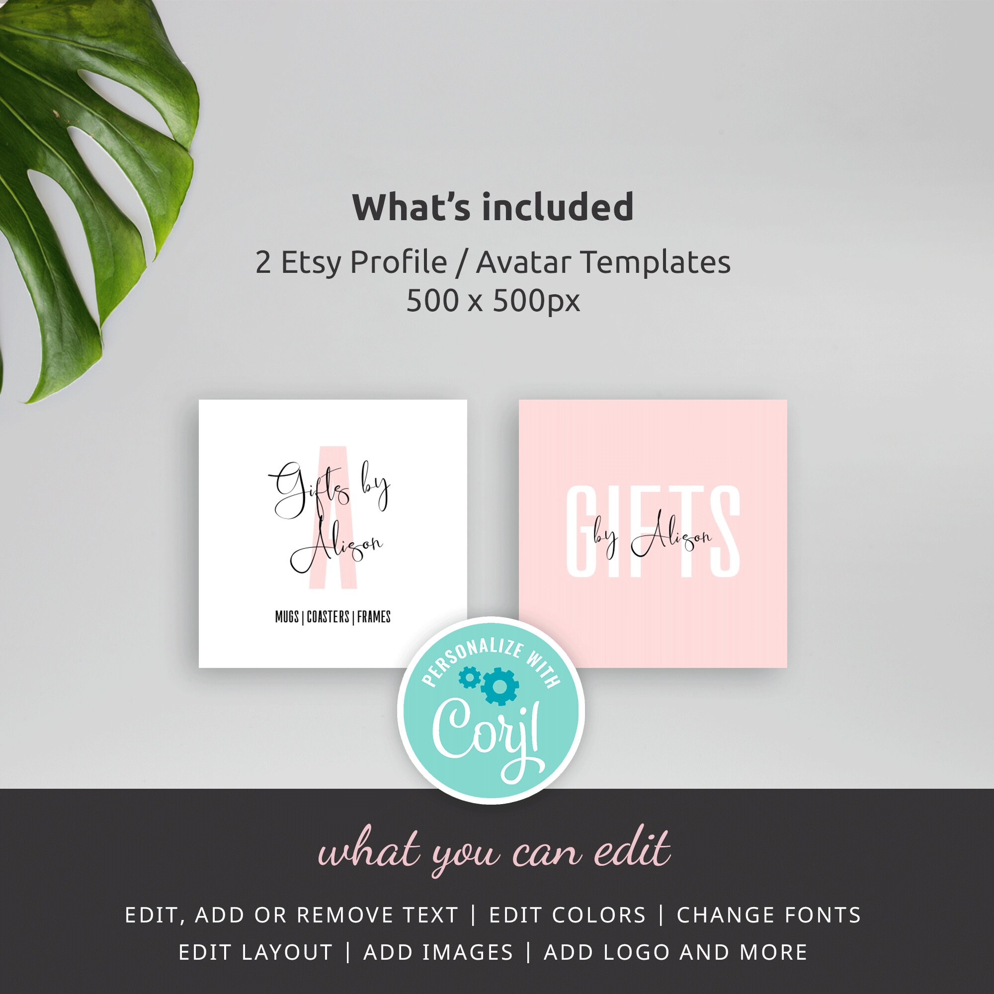 Editable Etsy Shop Kit, DIY Etsy Header Template, Minimalist Esty ...