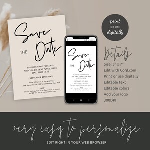 Business Save the Date Template, Custom Company Event Marketing Flyer ...