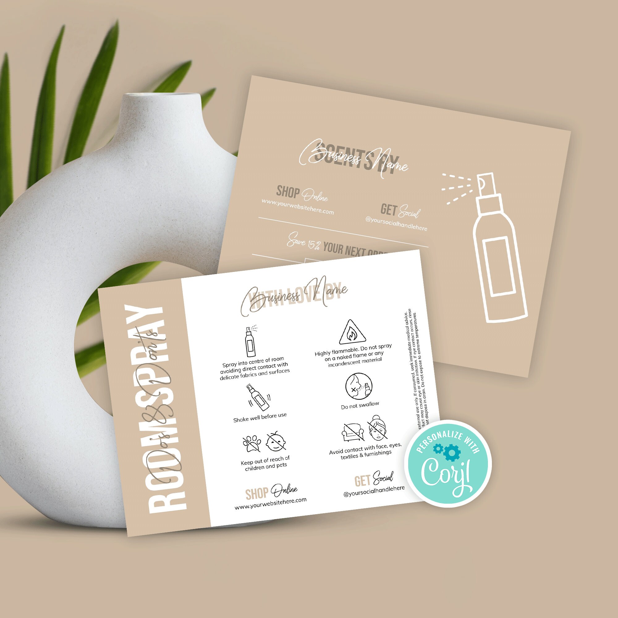 Modern Room Spray Safety Guide Template Custom Room Mist Care - Etsy