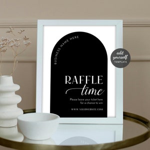 Arch Raffle Sign Design, Custom Enter to Win 8x10" Poster Template ...