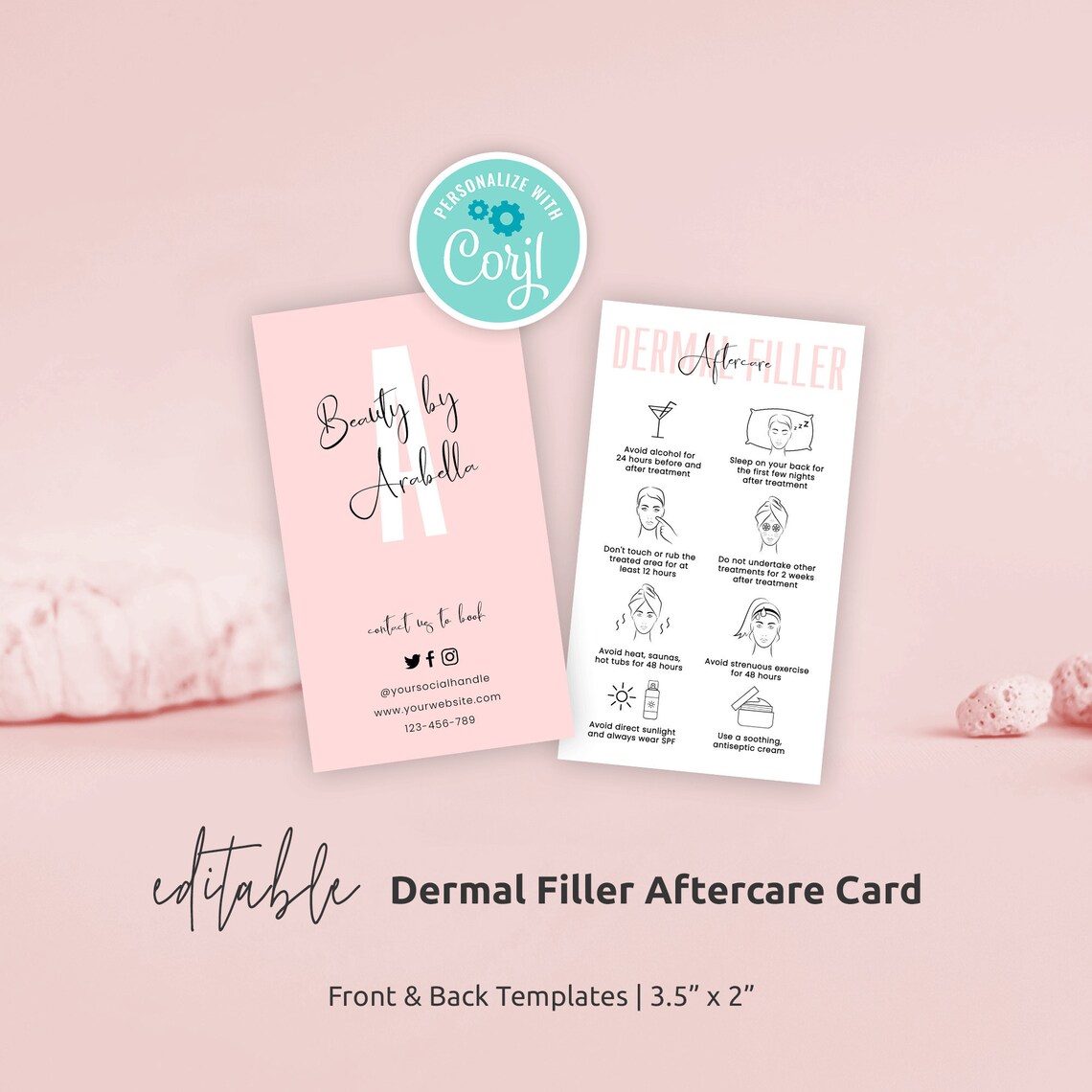 Facial Filler Aftercare Template Editable Filler Injections - Etsy