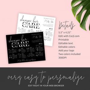 Shampoo Bar Application Guide Template, Editable Solid Shampoo Care ...