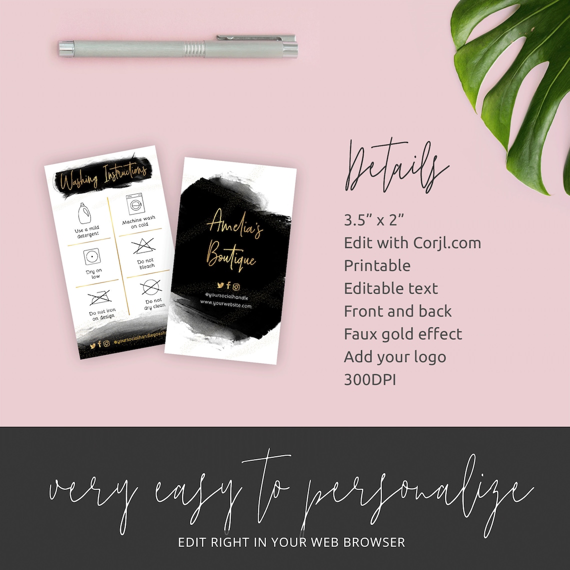 Clothing Washing Instructions Template Customizable T-shirt - Etsy