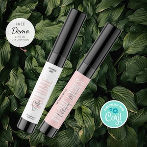 Mascara Label Template, Editable 10ml Cosmetic Bottle Label, Printable ...