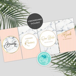 Marble Instagram Highlights, DIY IG Story Cover Template, Editable ...