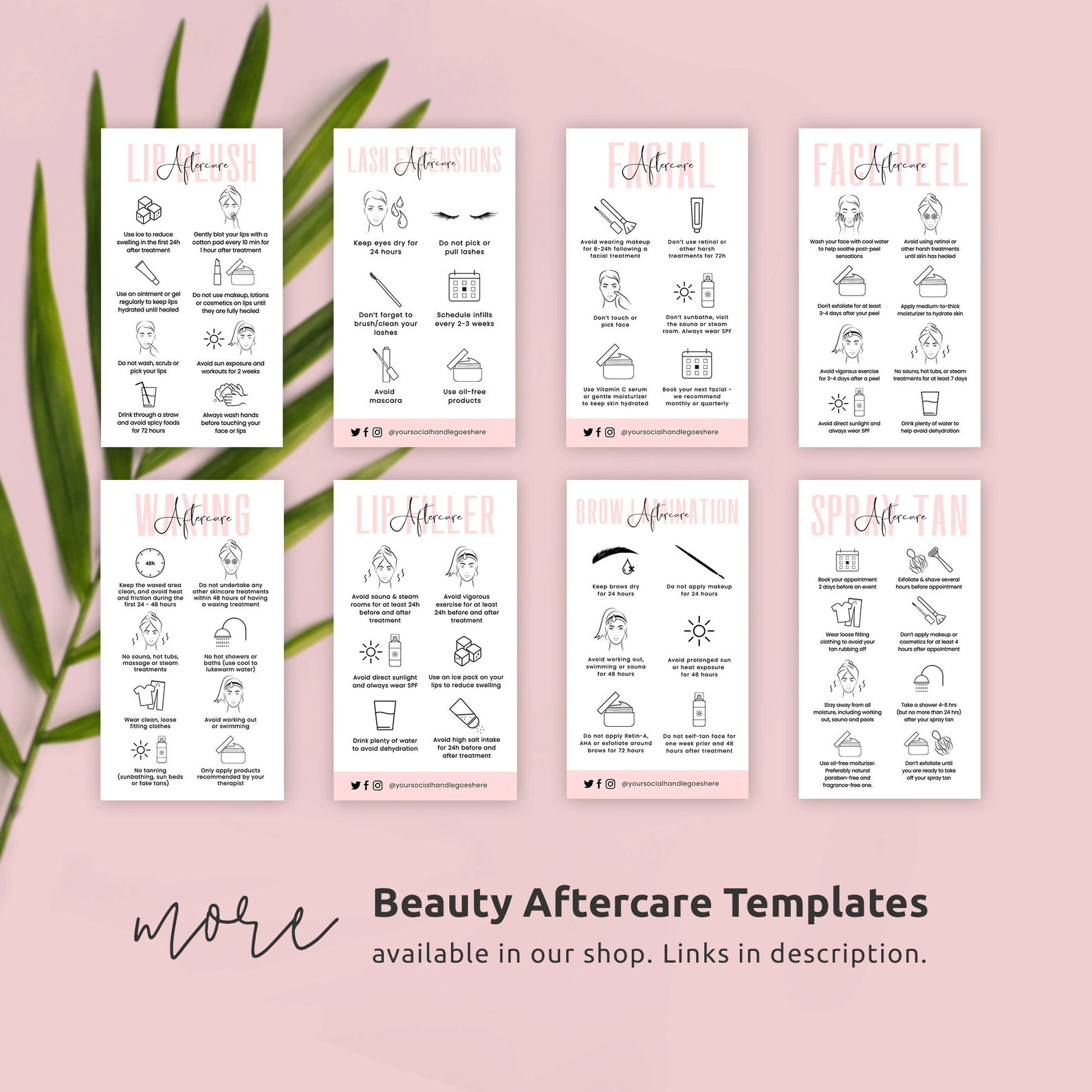 Anti-wrinkle Injections Aftercare Template, Editable Botulinum Toxin ...
