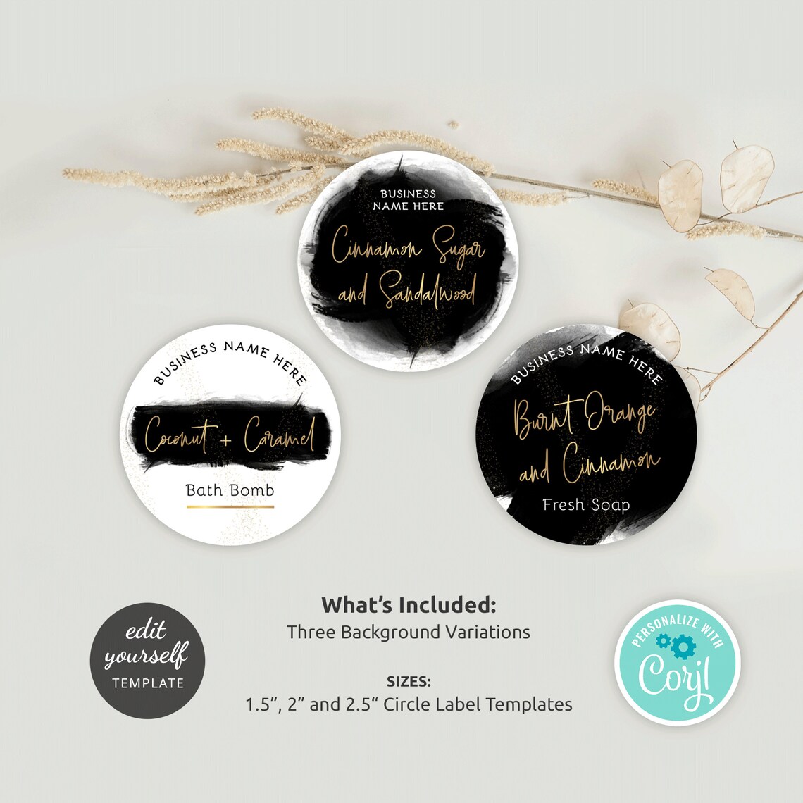 Editable Scent Name Labels Template, Customizable Flavour Food Stickers ...