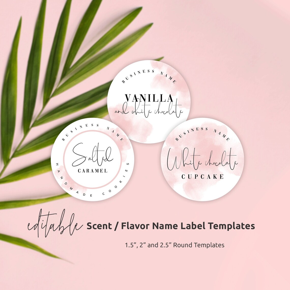 Feminine Flavor Sticker Template Customizable Scent Name - Etsy