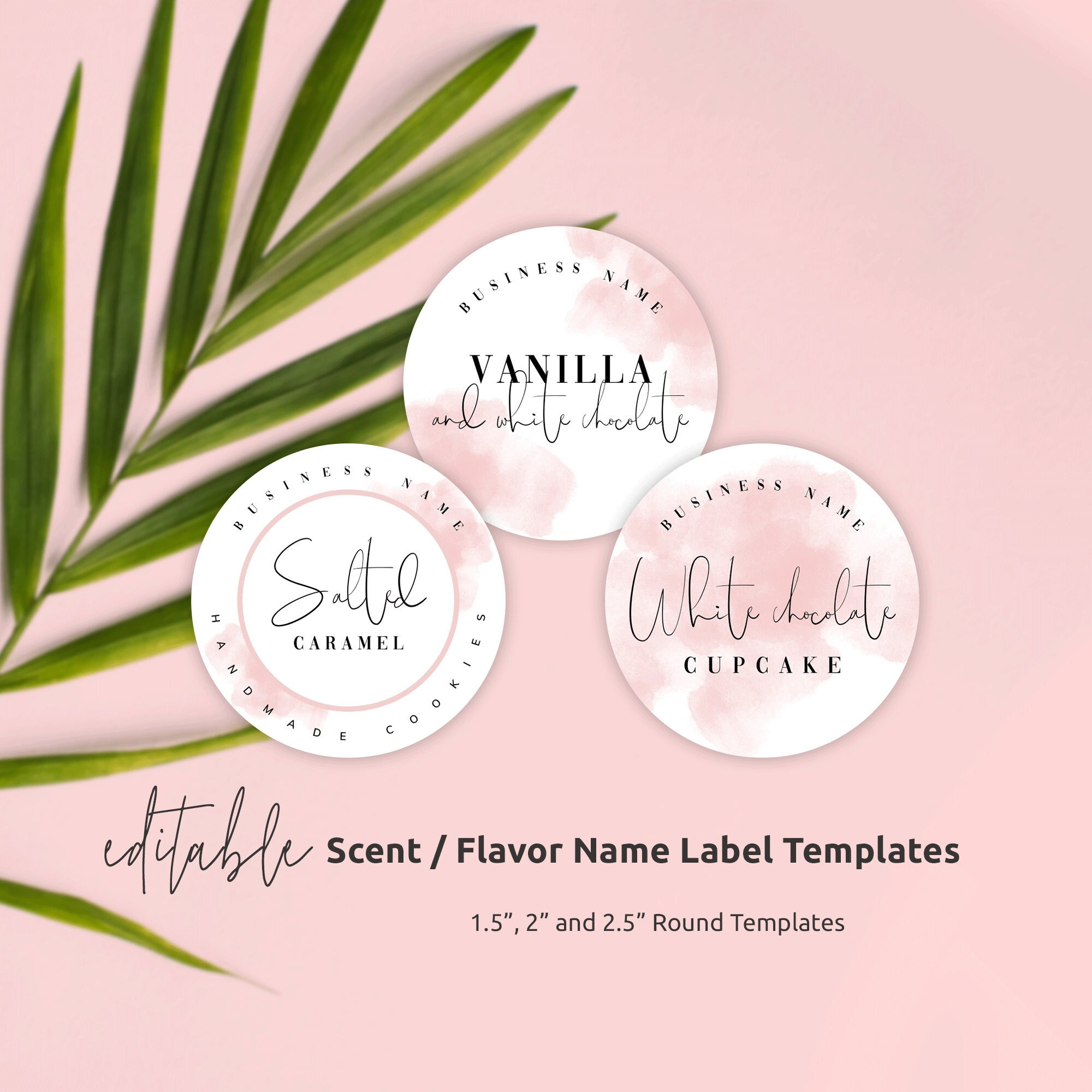 Feminine Flavor Sticker Template, Customizable Scent Name Product ...