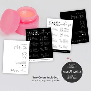 Custom Moisturizer Application Guide, Skincare Regime Template ...