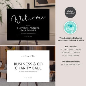 Business Welcome Sign Template Printable, Corporate Event Foam Board ...