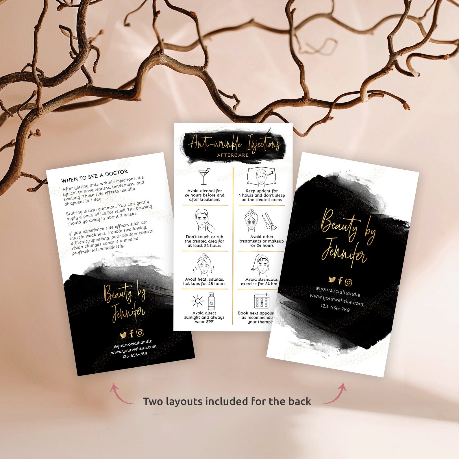 Anti-wrinkle Injections Care Guide Template, Printable Botulinum Toxin ...