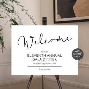 Business Welcome Sign Template Printable, Corporate Event Foam Board ...