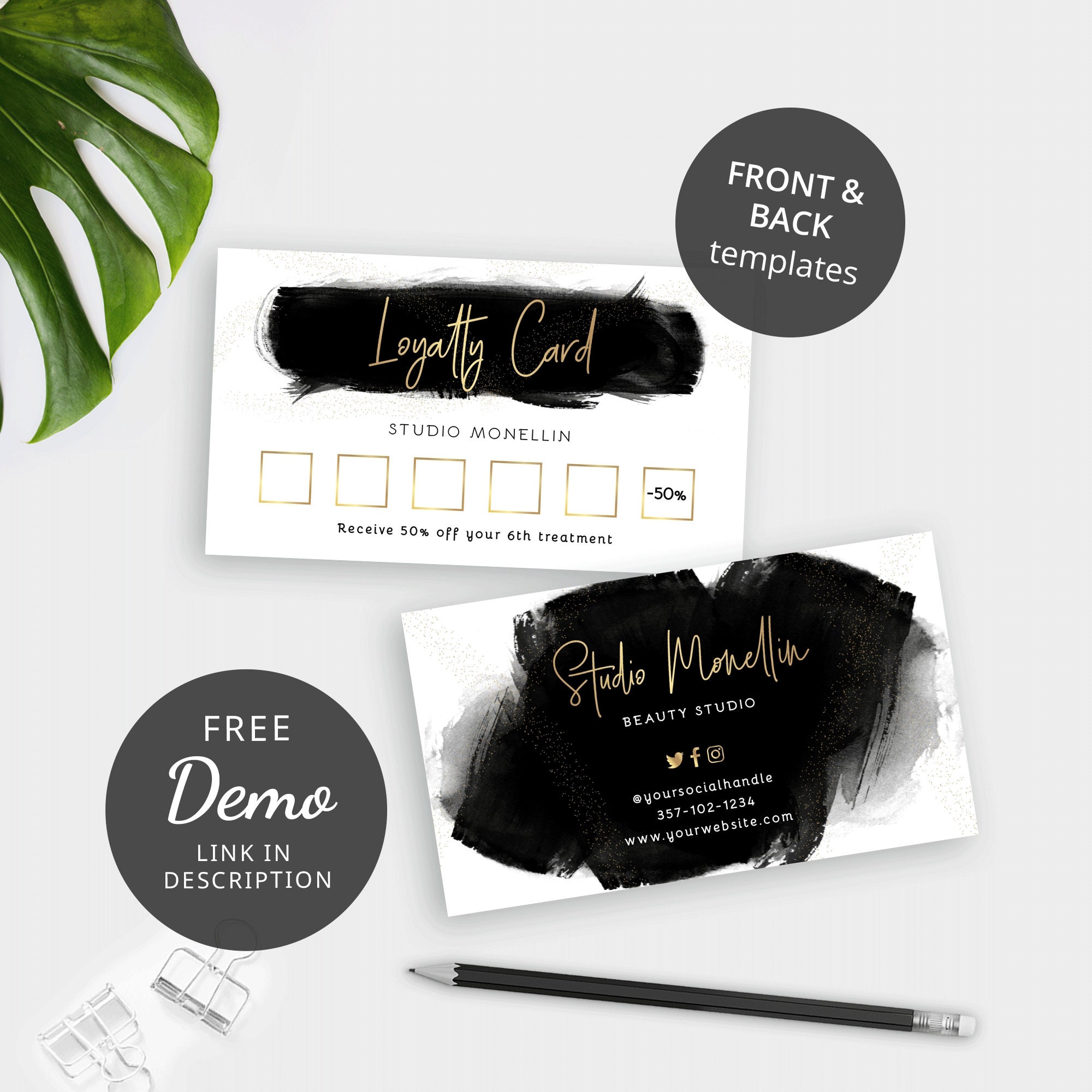 Editable Loyalty Card Design Printable Loyalty Card Template - Etsy Canada
