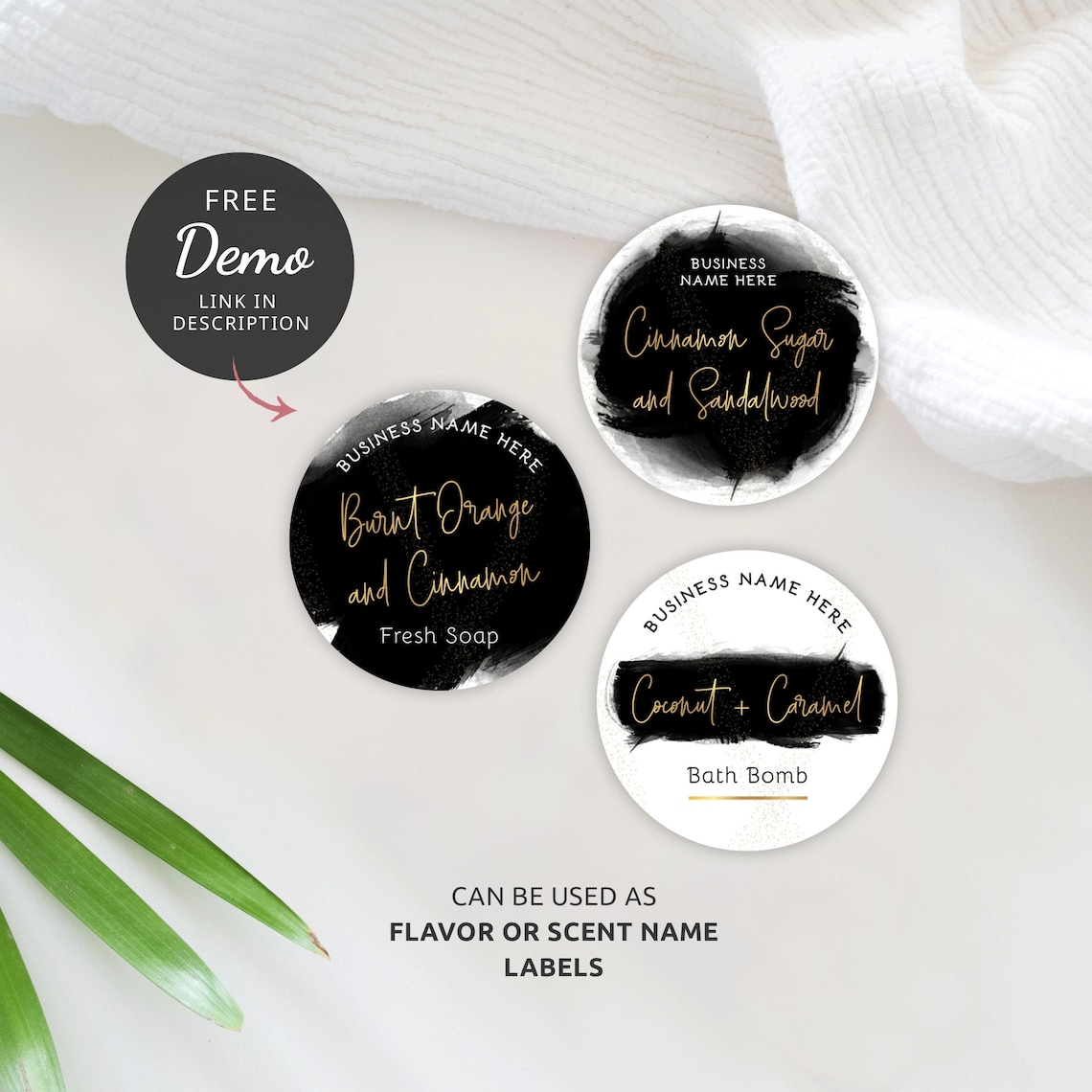Editable Scent Name Labels Template, Customizable Flavour Food Stickers ...