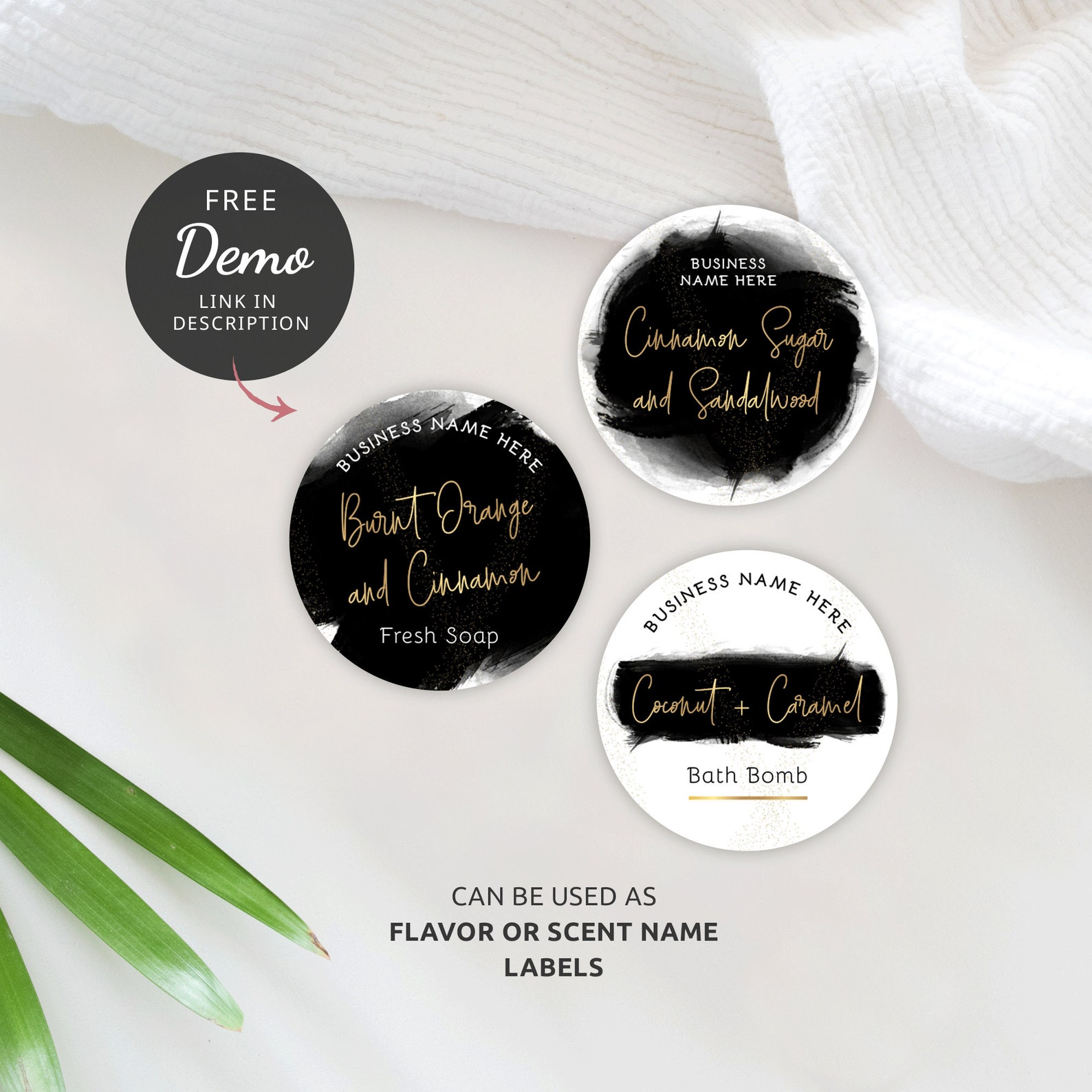 Editable Scent Name Labels Template, Customizable Flavour Food Stickers ...