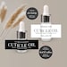 Mini Dropper Bottle Label Template, Editable Cuticle Oil Wraparound ...