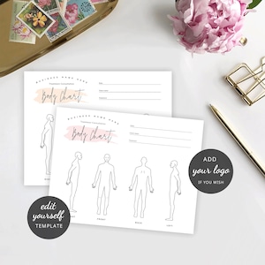 Body Chart Template, Editable Beauty Salon Consultation Template ...