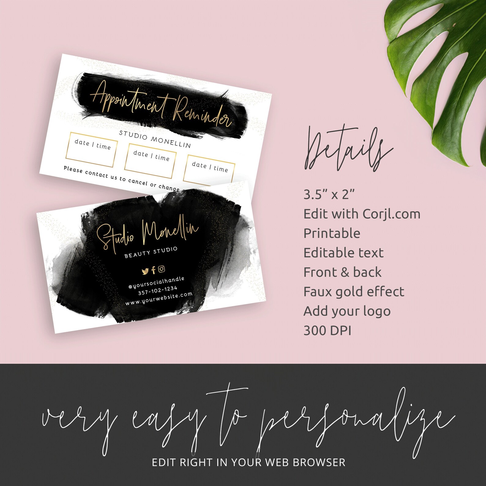 DIY Appointment Reminder Template Editable Booking Reminder | Etsy