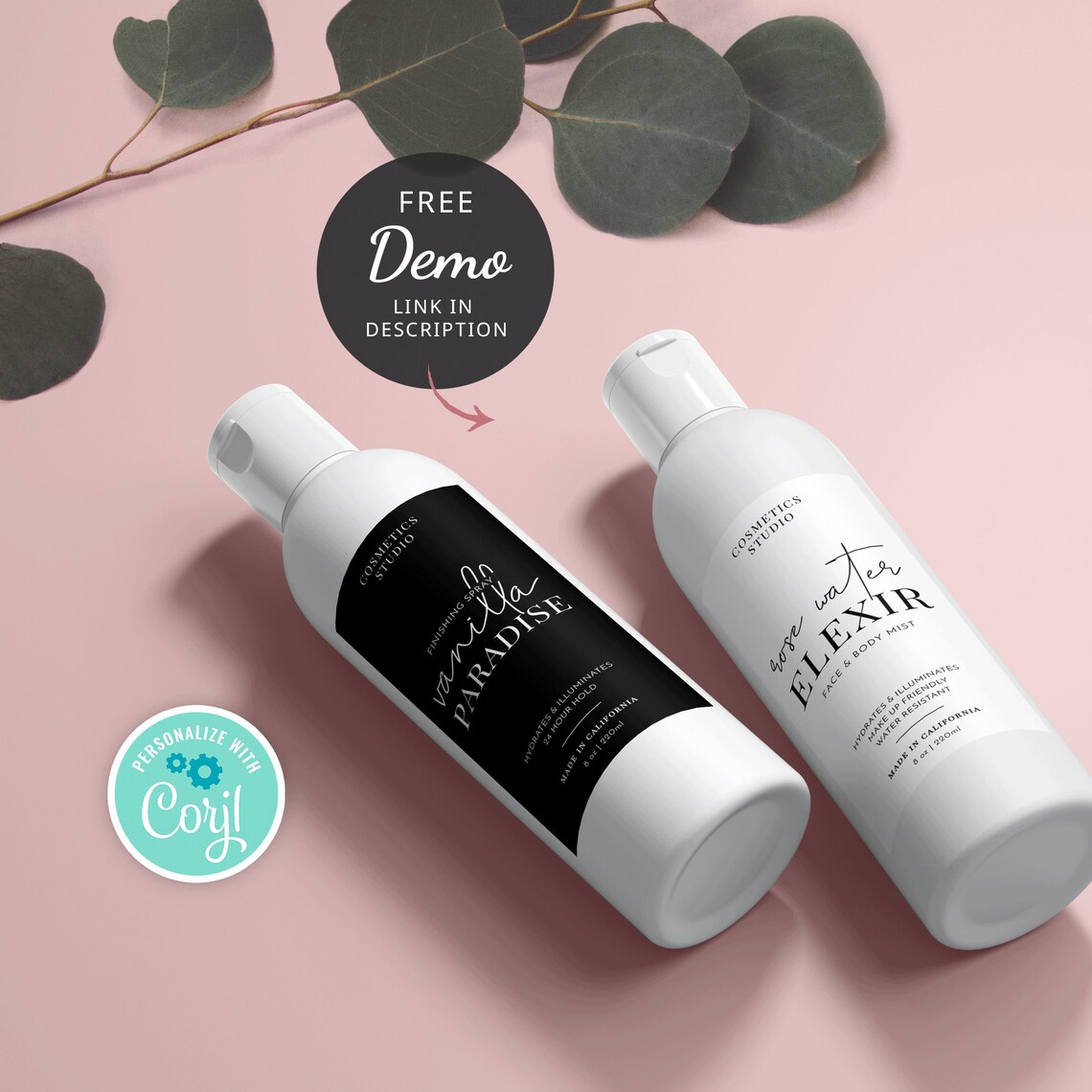 Cosmo Bottle Label Template Editable Spray Bottle Labels 4 - Etsy