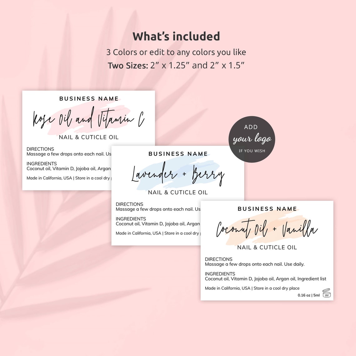 DIY Cosmetic Tube Label Template Printable 3ml 4ml 5ml Brush - Etsy