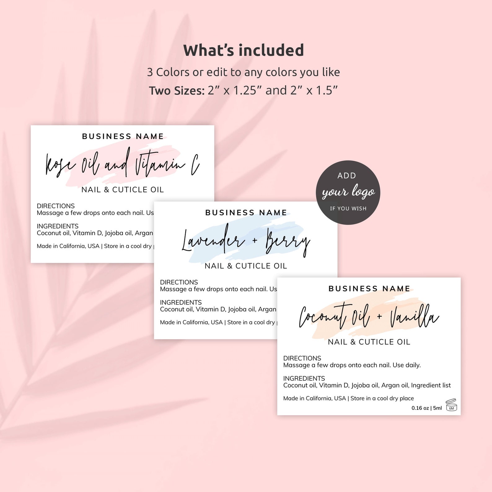 DIY Cosmetic Tube Label Template, Printable 3ml 4ml 5ml Brush ...