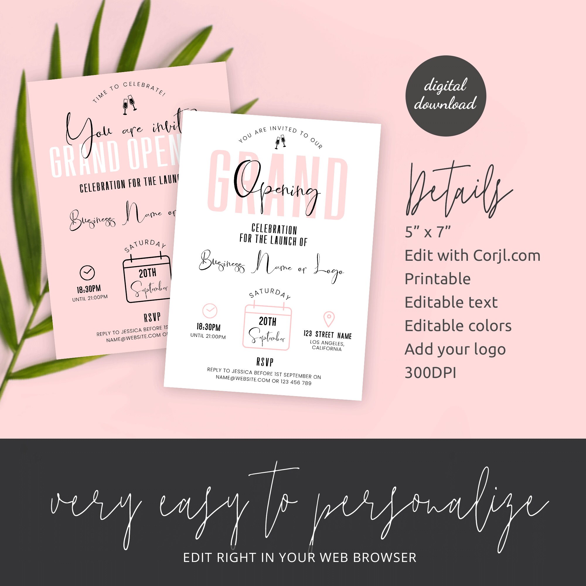 Business Launch Flyer Template Grand Opening Event Invite - Etsy