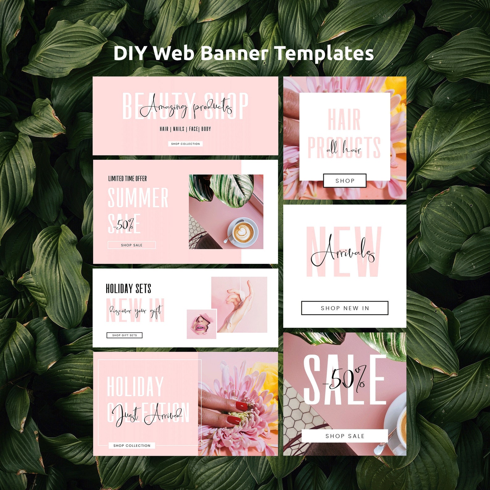 DIY Website Banners, Editable Web Banner Templates, Website Branding ...