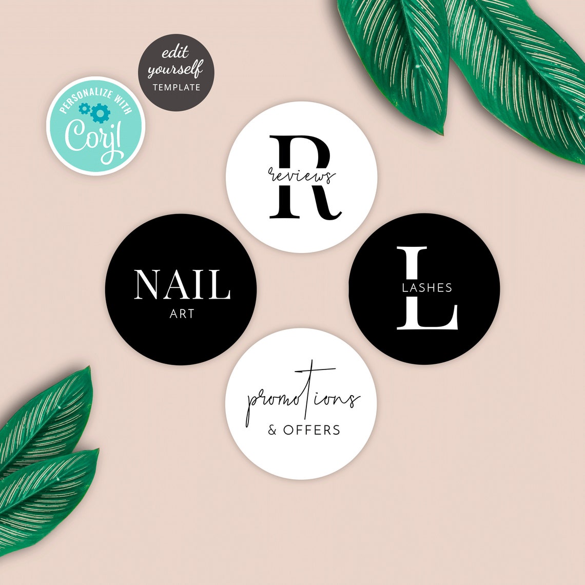 Minimalist Instagram Highlights Template Customizable - Etsy
