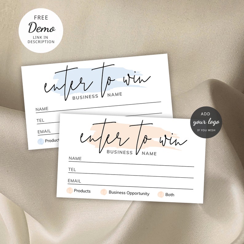 Custom Raffle Ticket Template Enter to Win Token Editable - Etsy