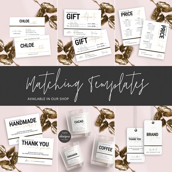 Editable Loyalty Cards Template GL01 Beauty Salon Stamp Card Faux Gold ...