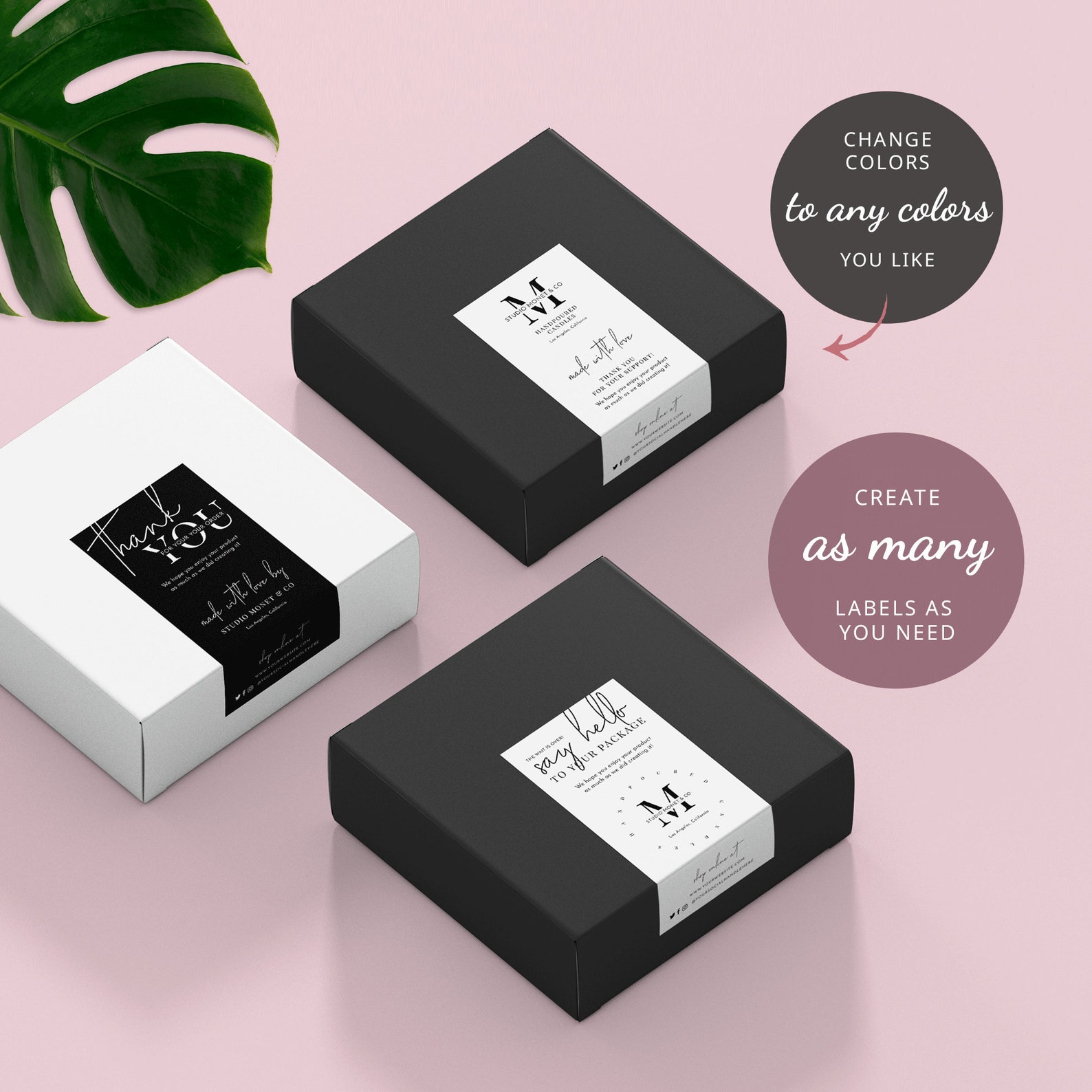 Box Seal Label Template Editable Packaging Seal Sticker - Etsy Canada