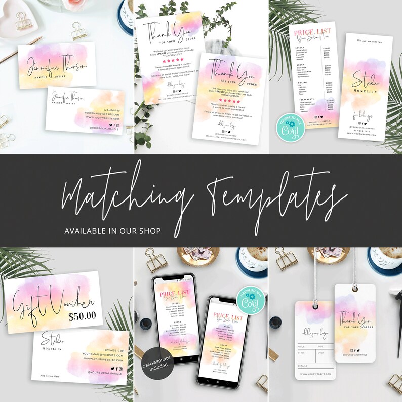 Editable Instagram Price List Template Social Media Price - Etsy