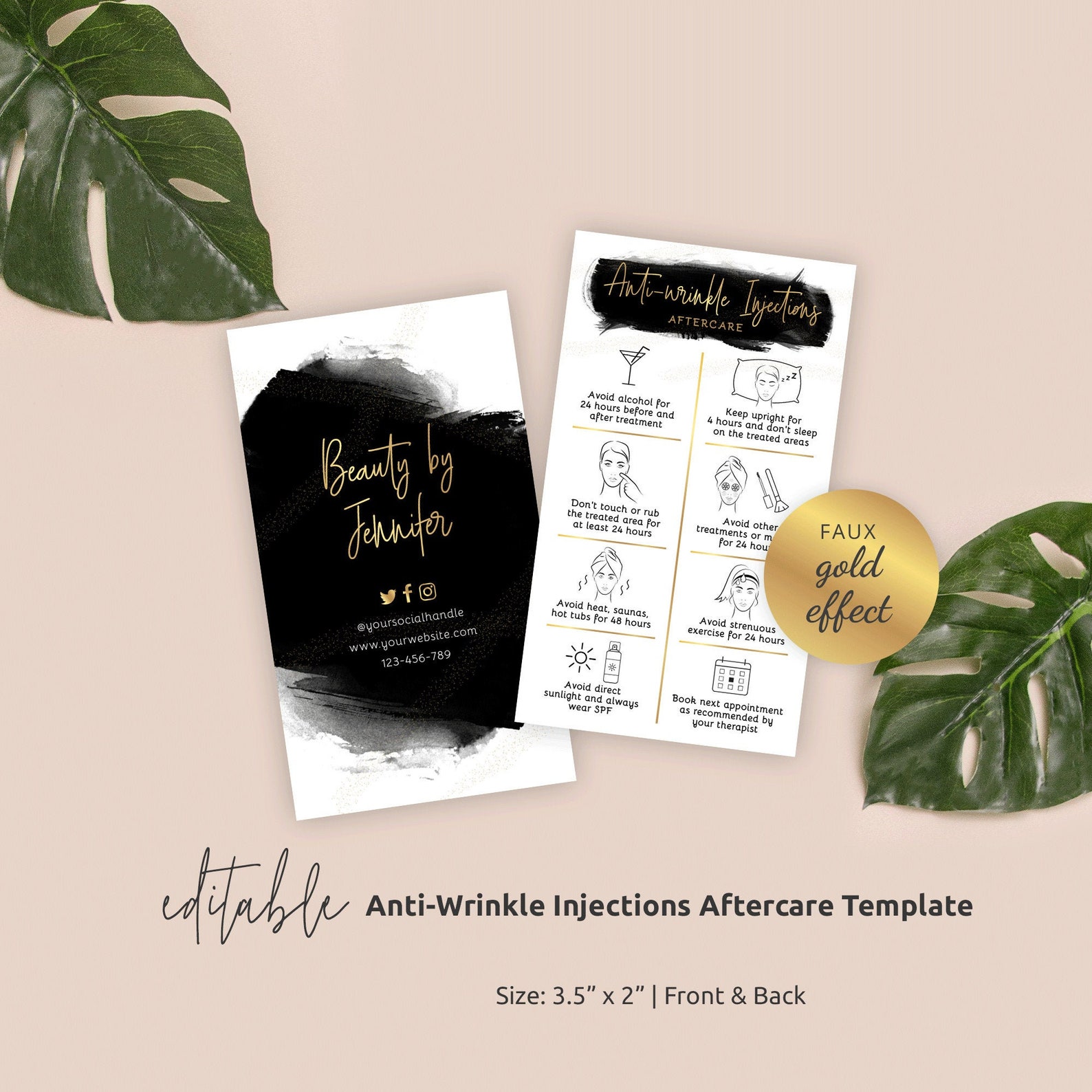 Anti-wrinkle Injections Care Guide Template, Printable Botulinum Toxin ...