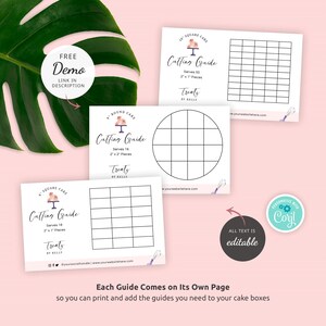 Round, Square & Sheet Cake Serving Guides, Printable Cake Cutting ...