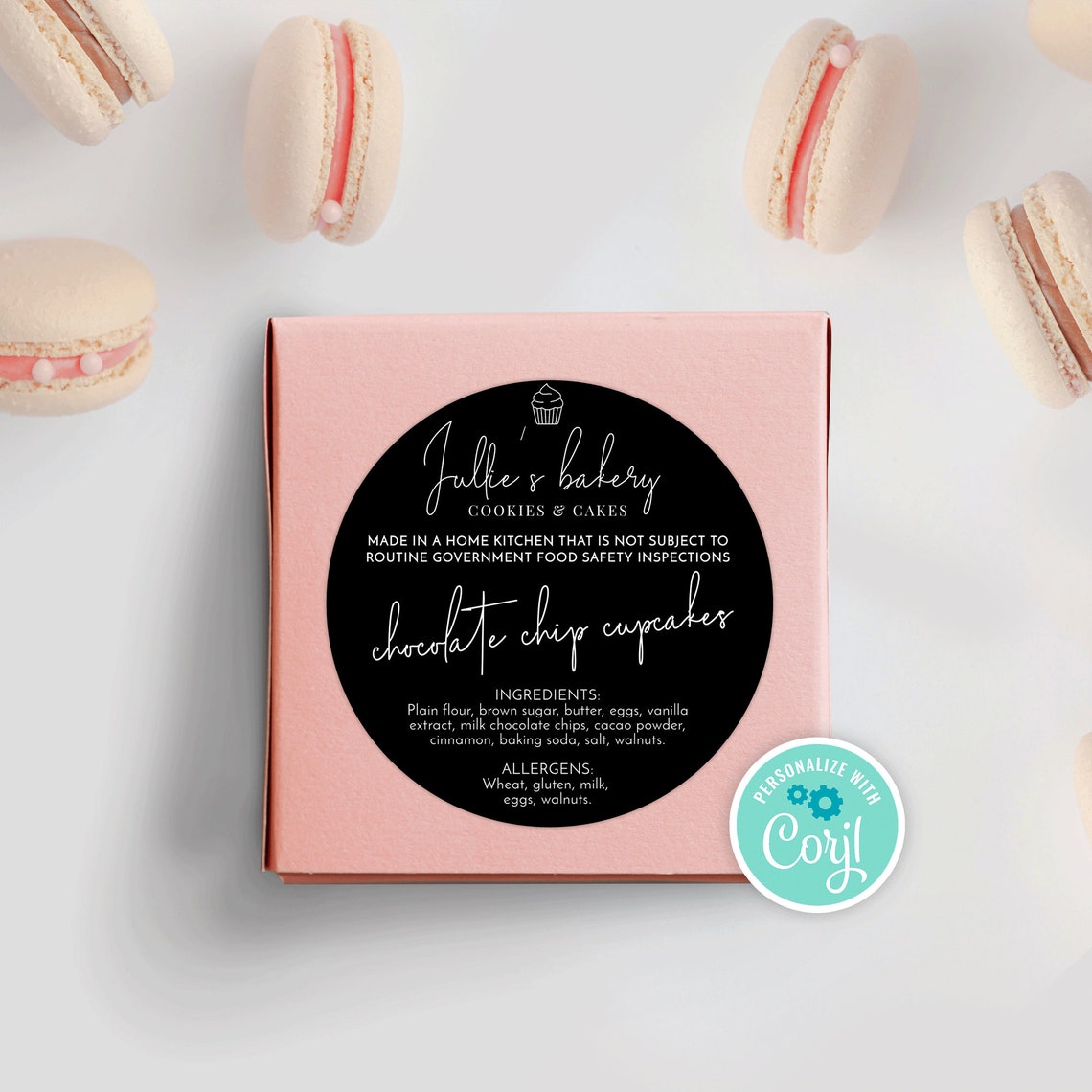 Food License Labels Template Minimalist Ingredients Sticker - Etsy