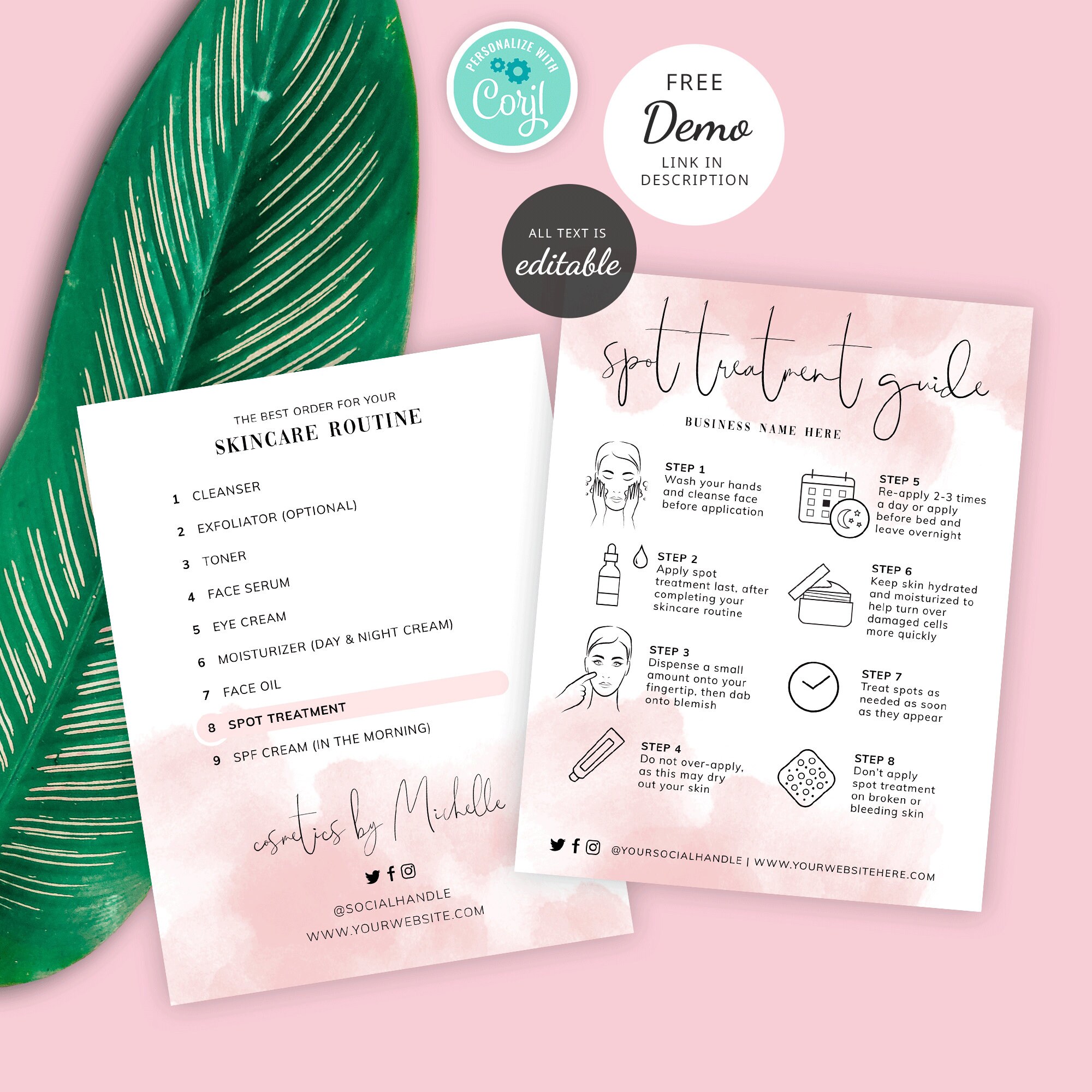 Spot Treatment Application Guide Template Custom Blemish - Etsy