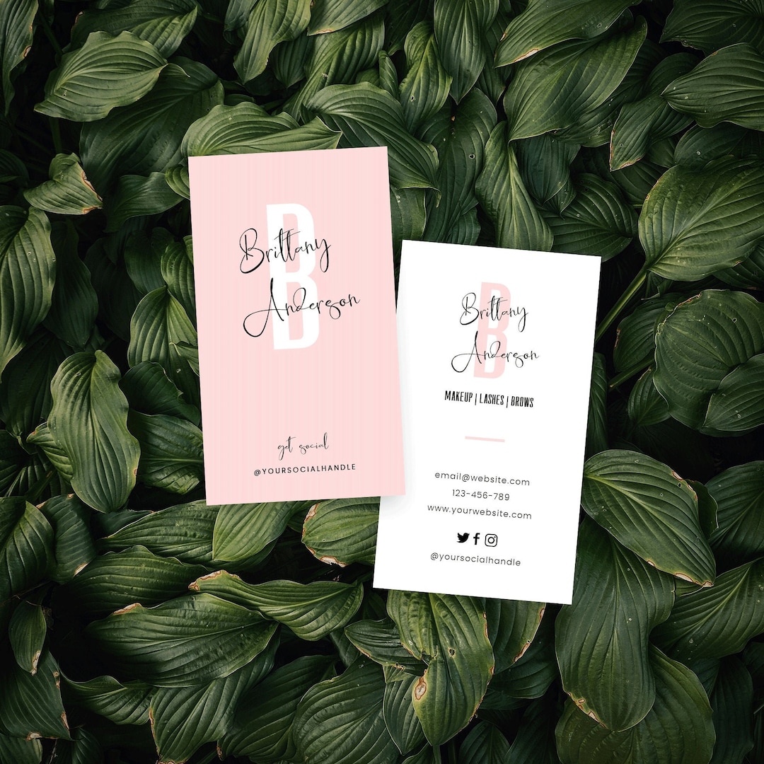 DIY Business Card Template, Minimalist Business Cards, Feminine ...