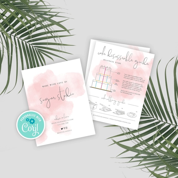 Printable Cake Serving Guide Template Editable Wedding Cake | Etsy