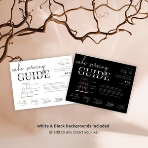 Cake Serving Guide Template, Editable Cake Disassemble Instructions ...