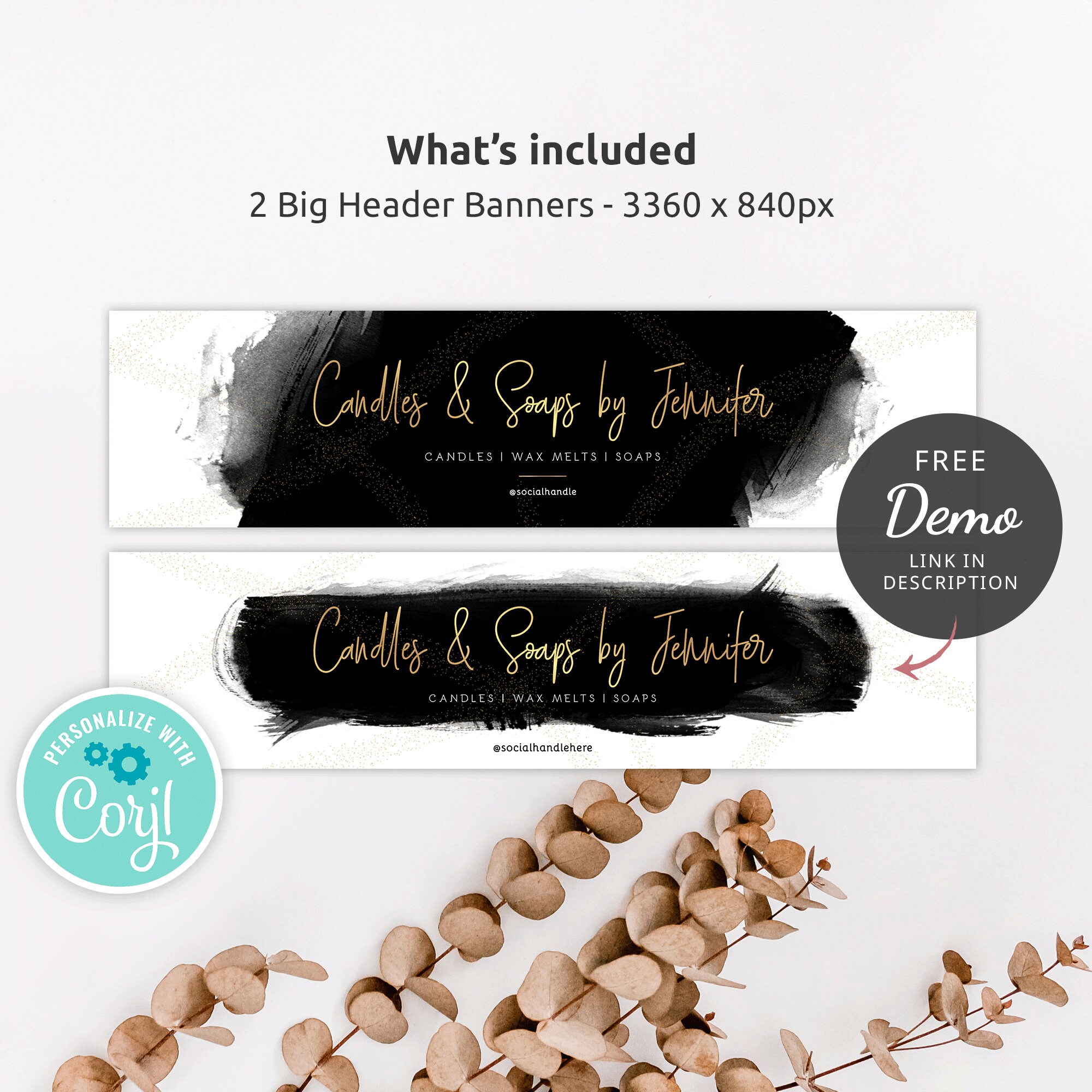 Editable Etsy Cover and Avatar Template Etsy Store Branding - Etsy ...