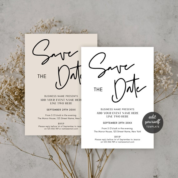 Save The Date Templates Corporate Events Save Date Template Corporate