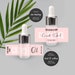 Cuticle Oil Bottle Wrapper Label Template, Custom 1ml 2ml 3ml 5ml MINI ...